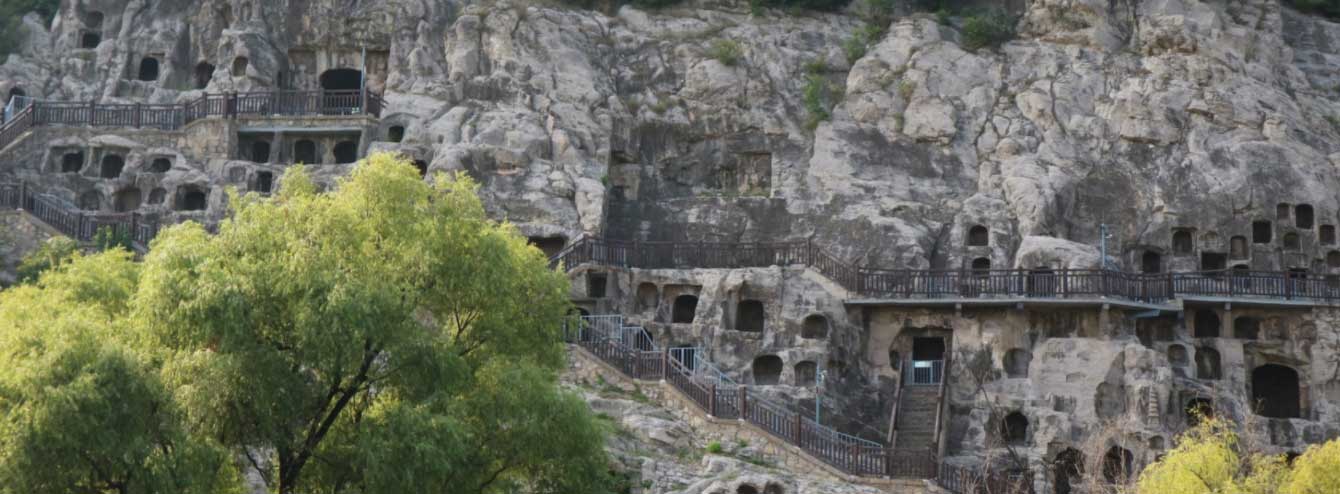 Longmen Grottoes statues of ancient Yang cave in Northern Wei Dynasty ...